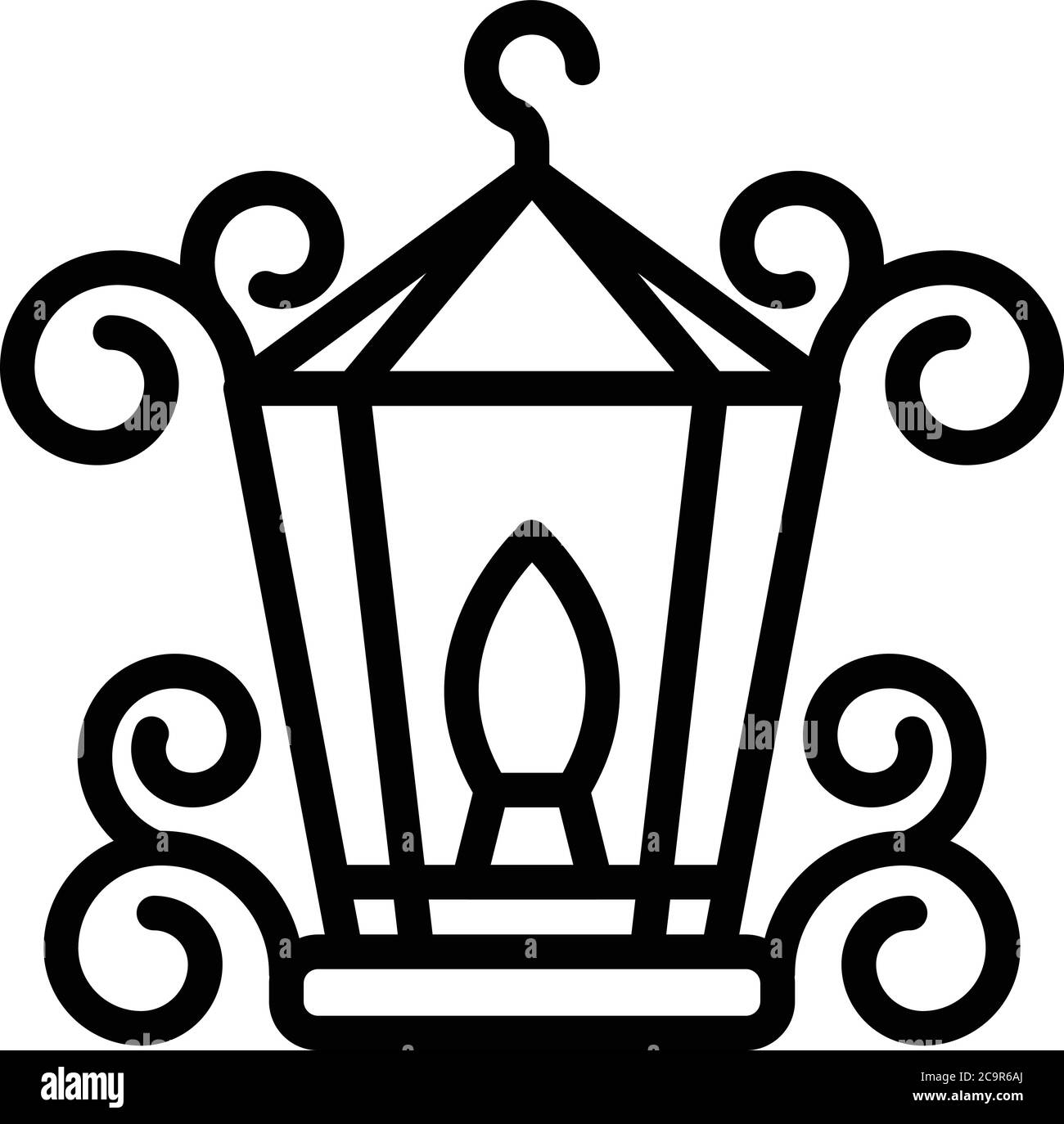 Blacksmith metal lamp icon, outline style Stock Vector Image & Art - Alamy