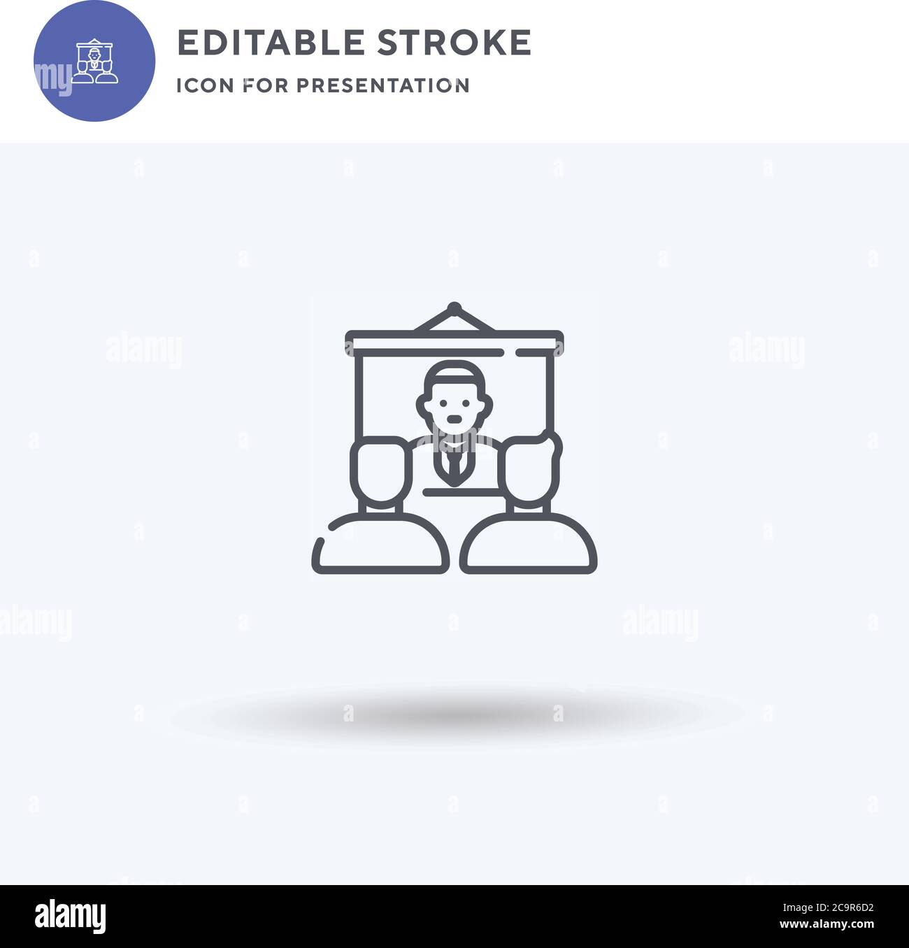 Video Conference icon vector, filled flat sign, solid pictogram ...