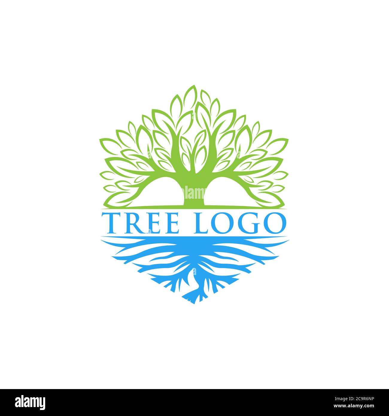 Tree Logo design vector illustration. Abstract Tree Logo vector in ...