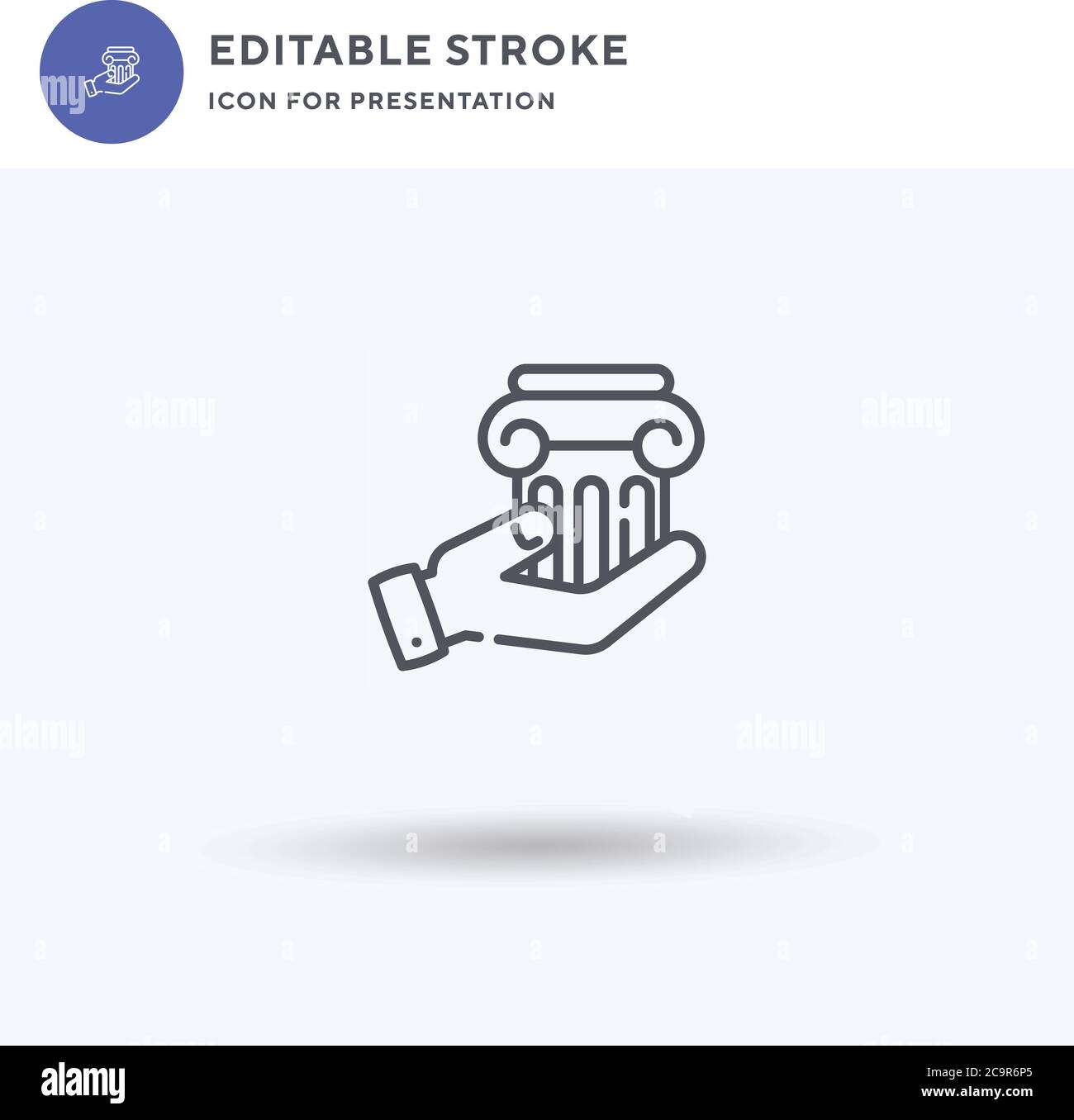 Monument icon vector, filled flat sign, solid pictogram isolated on ...
