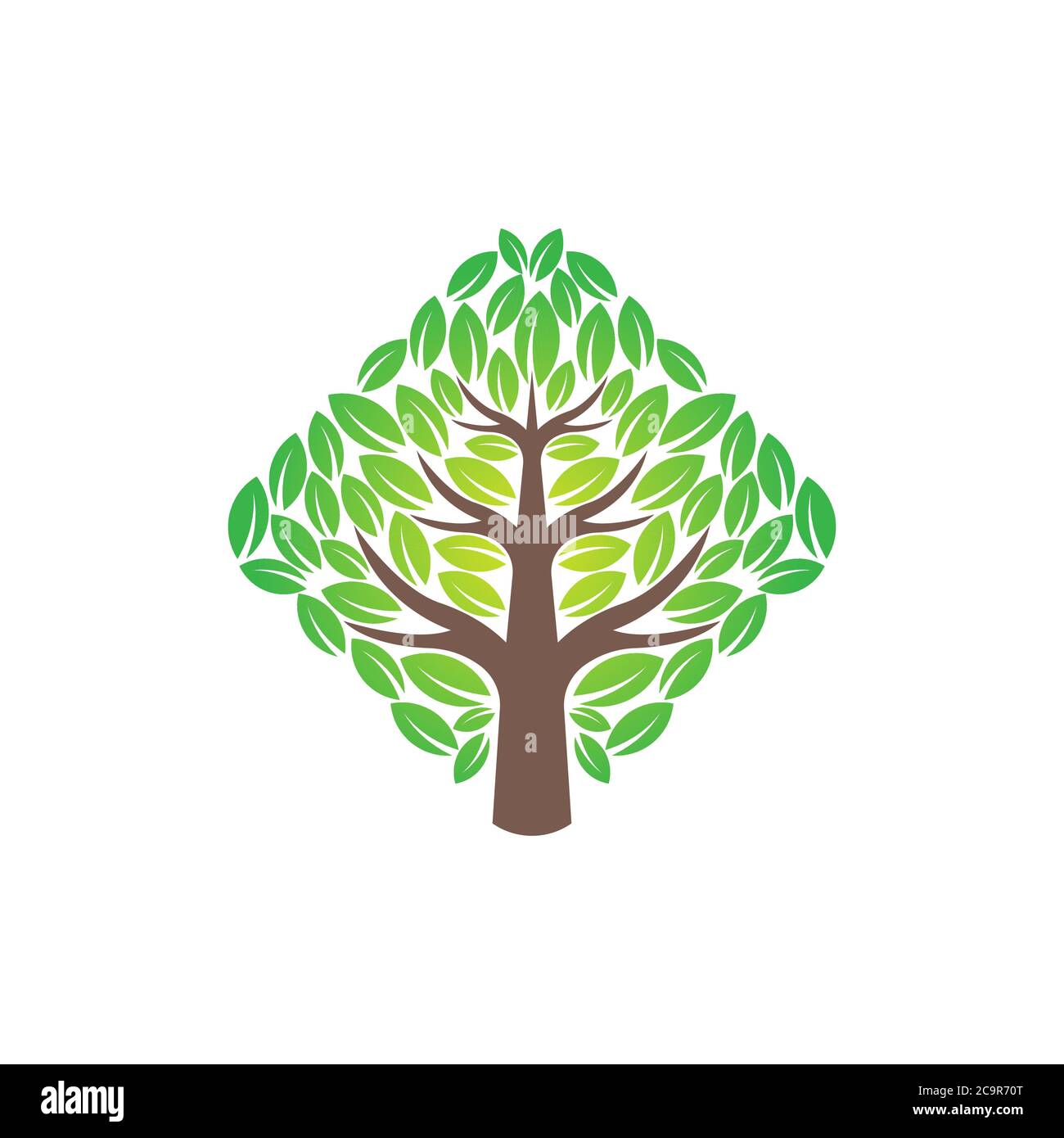 Tree Logo design vector illustration. Abstract Tree Logo vector in ...
