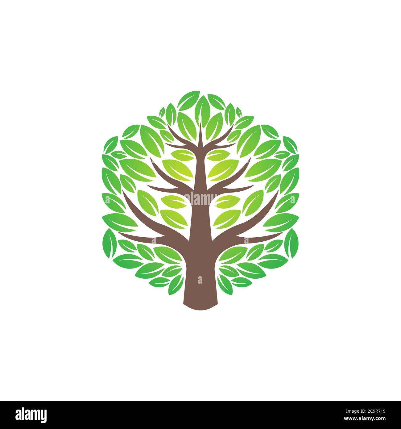 Tree Logo design vector illustration. Abstract Tree Logo vector in ...