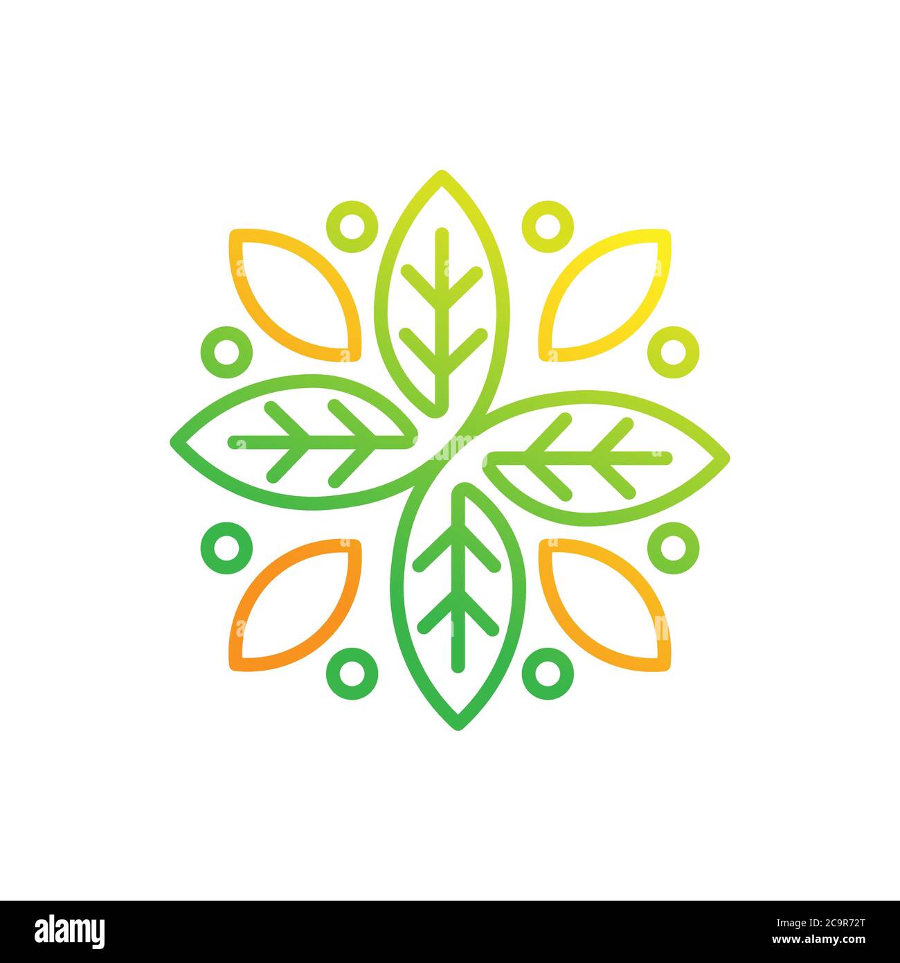 Leaf Logo design vector illustration. Abstract Leaf Logo vector in ...