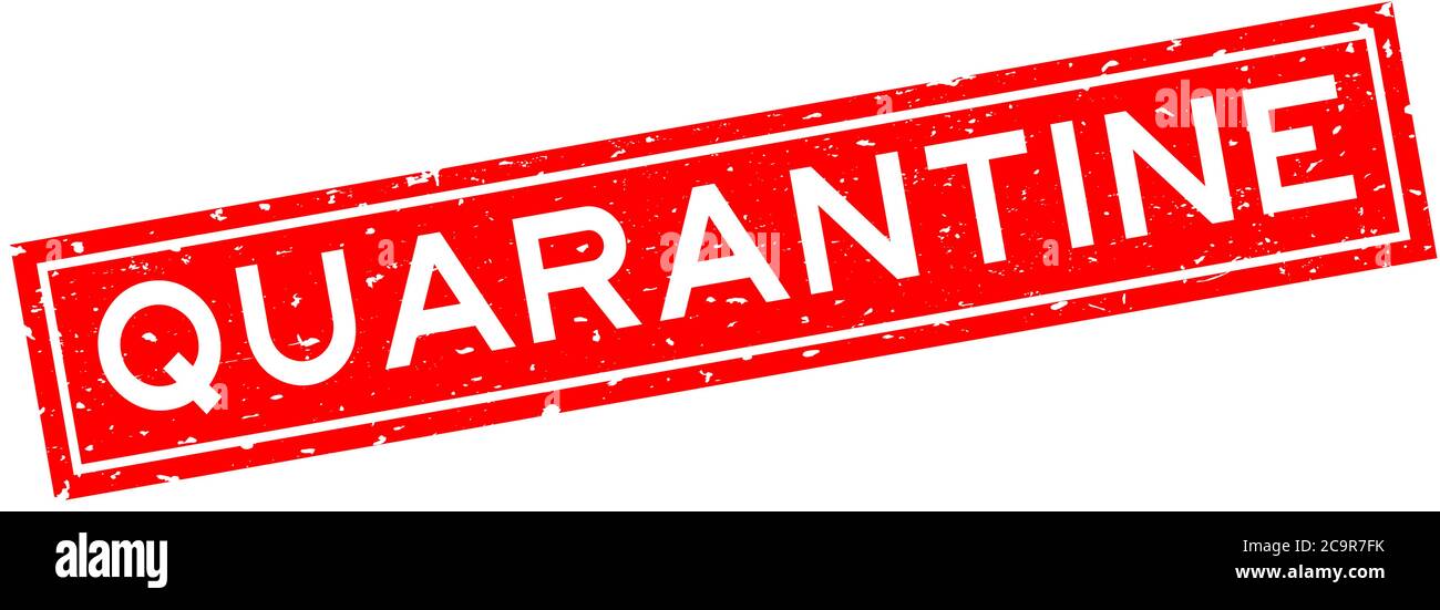 Grunge red quarantine word square rubber seal stamp on white background Stock Vector Image & Art ...