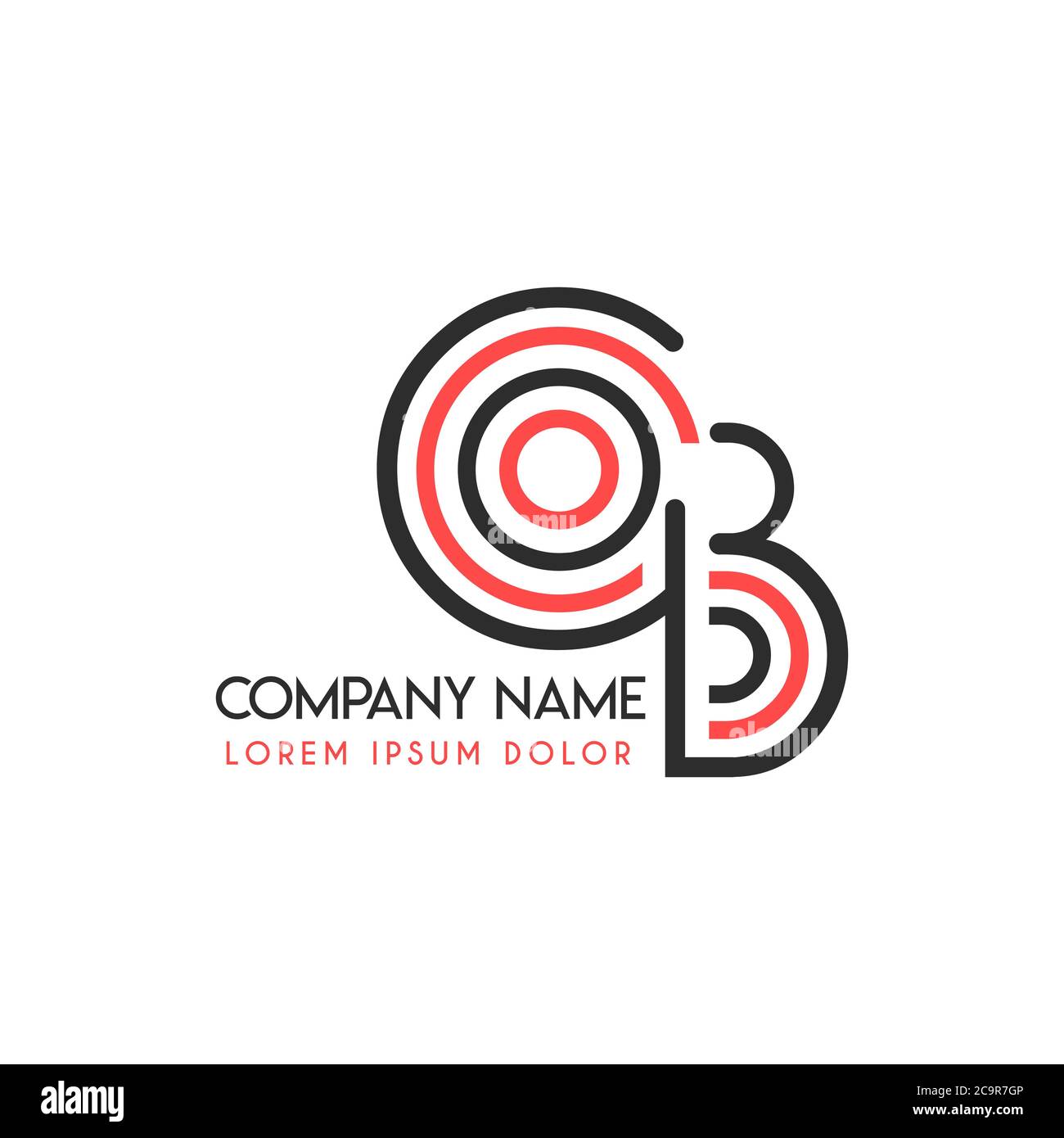 OB logo with black and pink color and many lines can also be used for ...