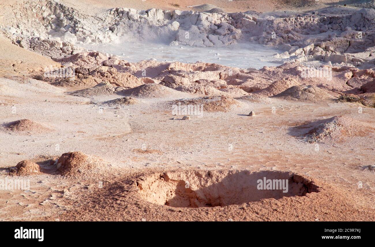 Lower geyser basin in the Yellowstone National park, USA Stock Photo ...