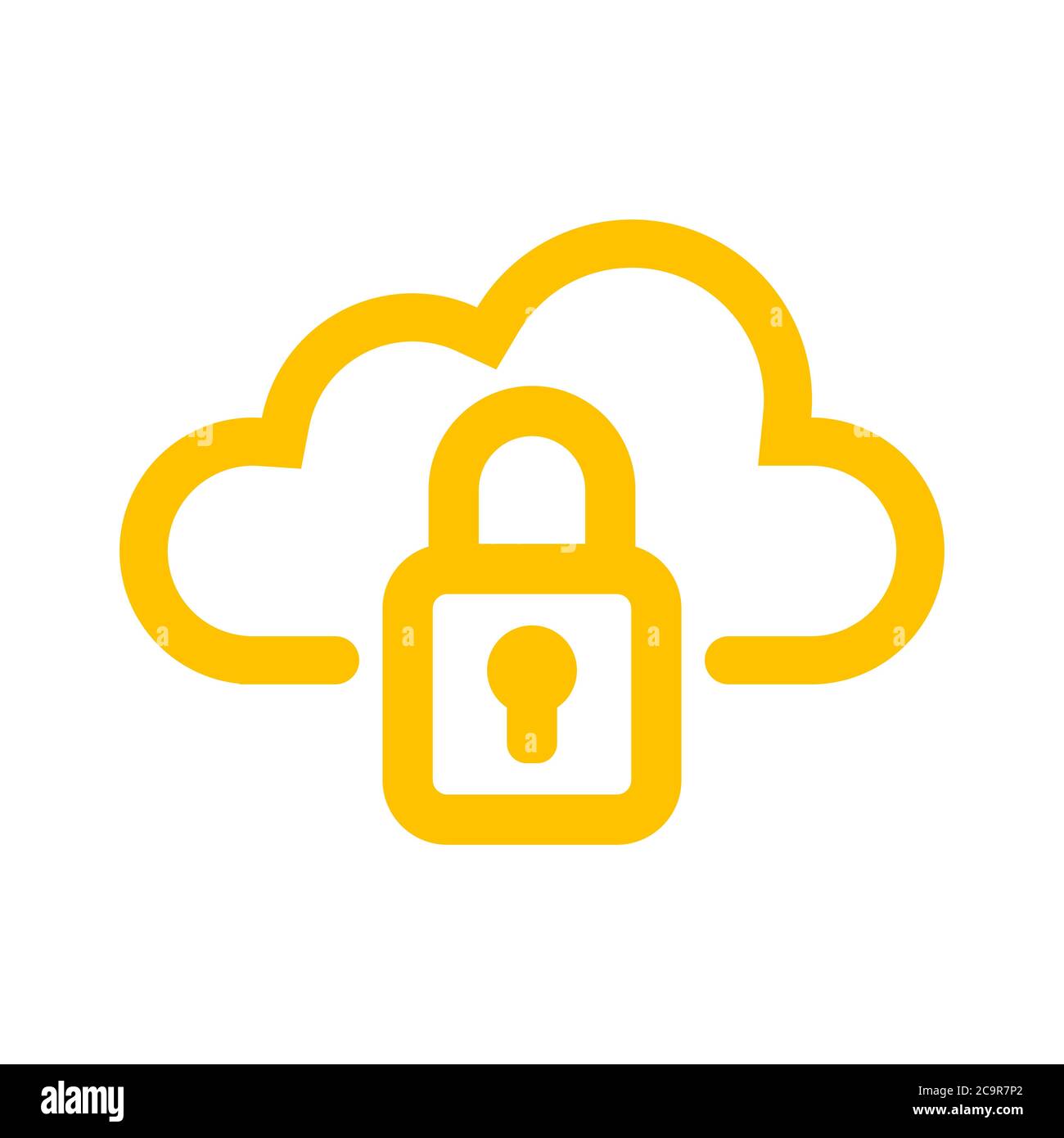Yellow Cloud security Logo and icon can be used for companies and ...