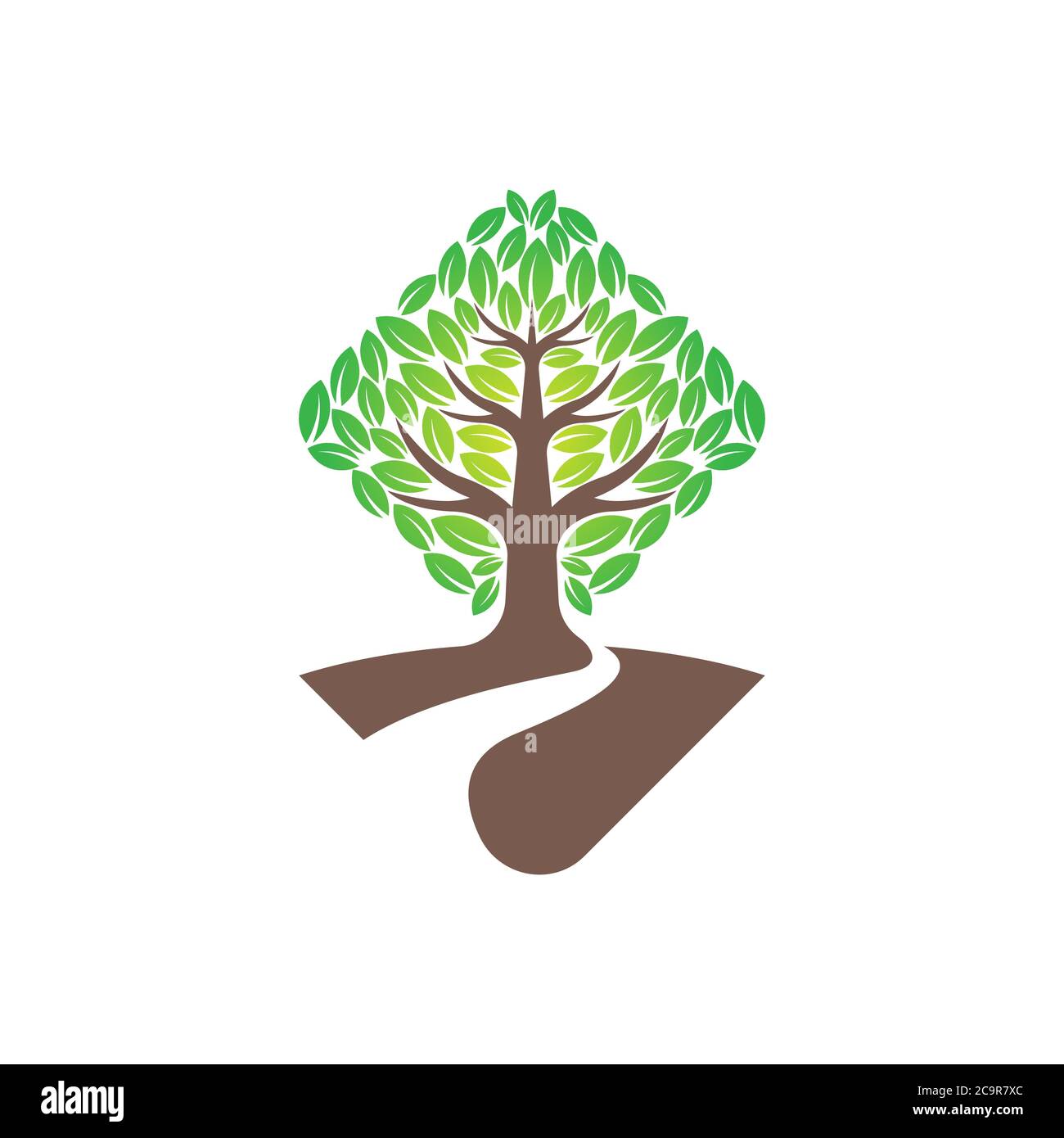 Tree Logo design vector illustration. Abstract Tree Logo vector in ...