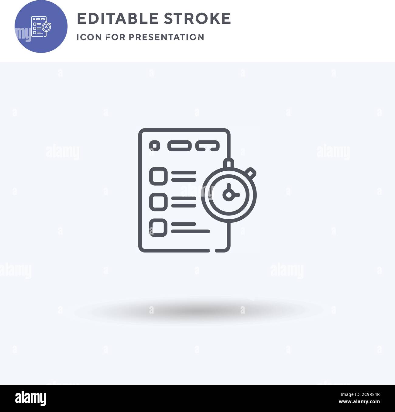 Exam icon vector, filled flat sign, solid pictogram isolated on white ...