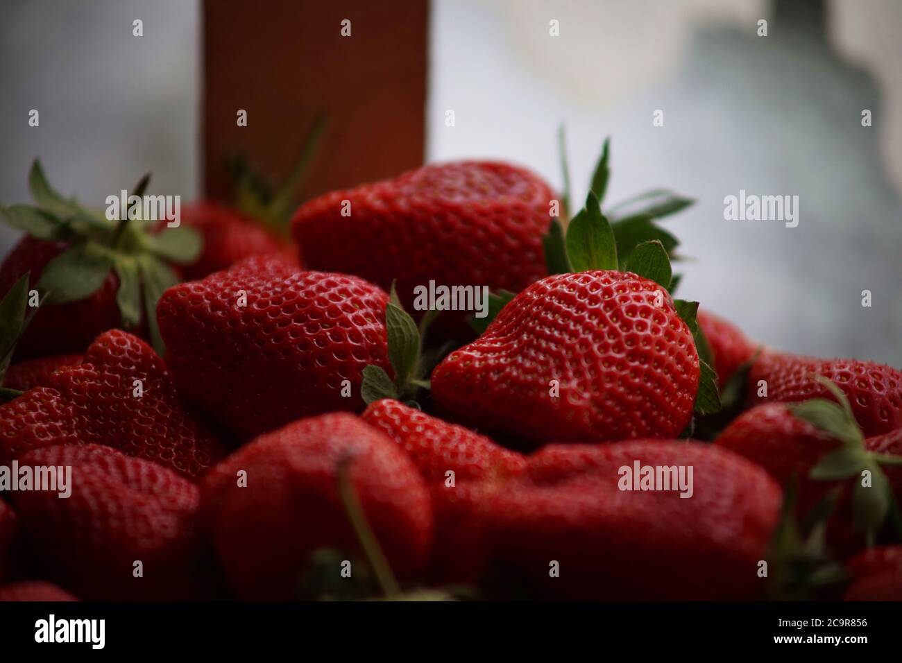Fresh organic strawberries. Food photography. Red fruits Stock Photo ...