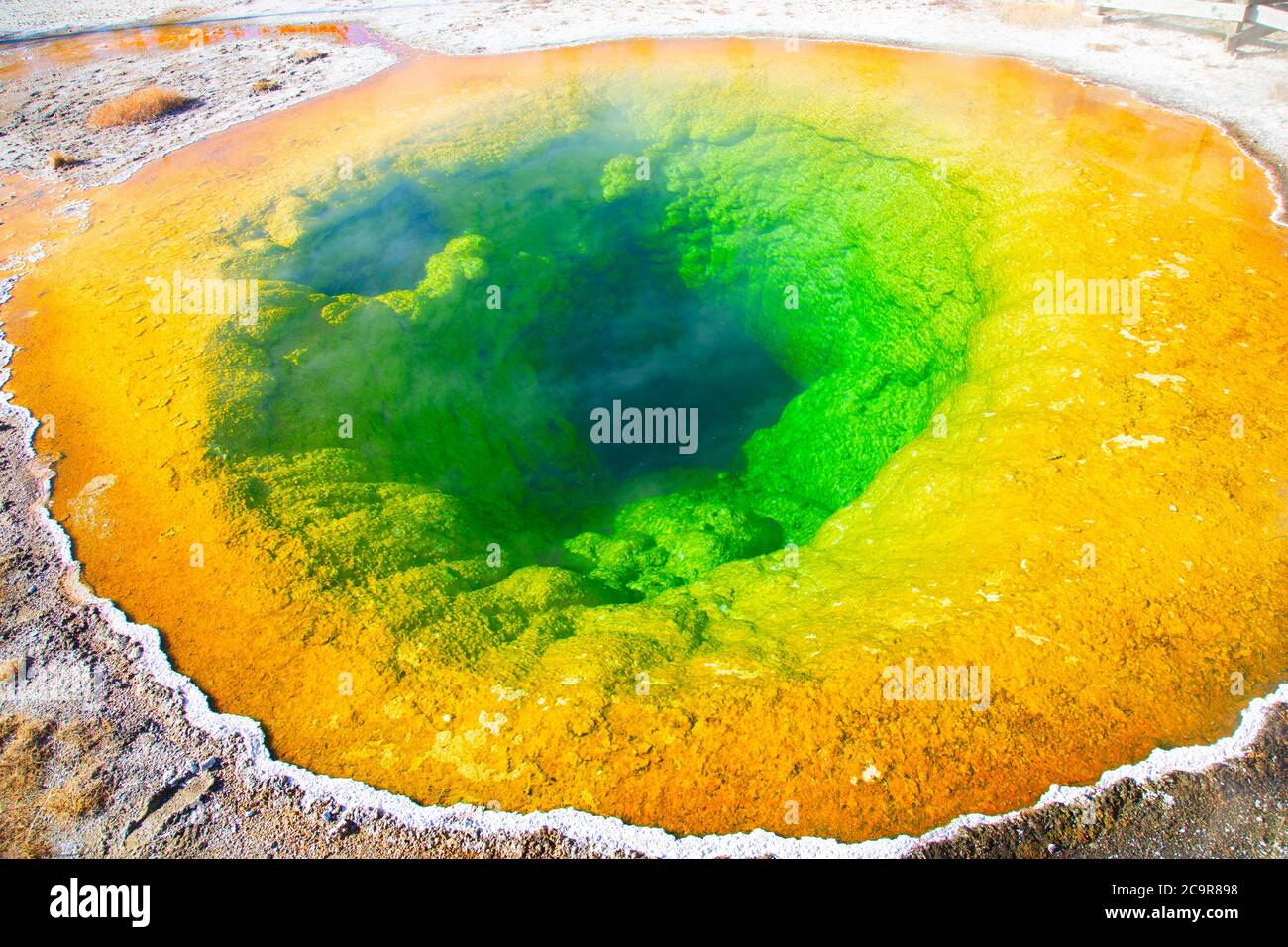 Colorful hot water pool in the Yellowstone National park, USA Stock ...