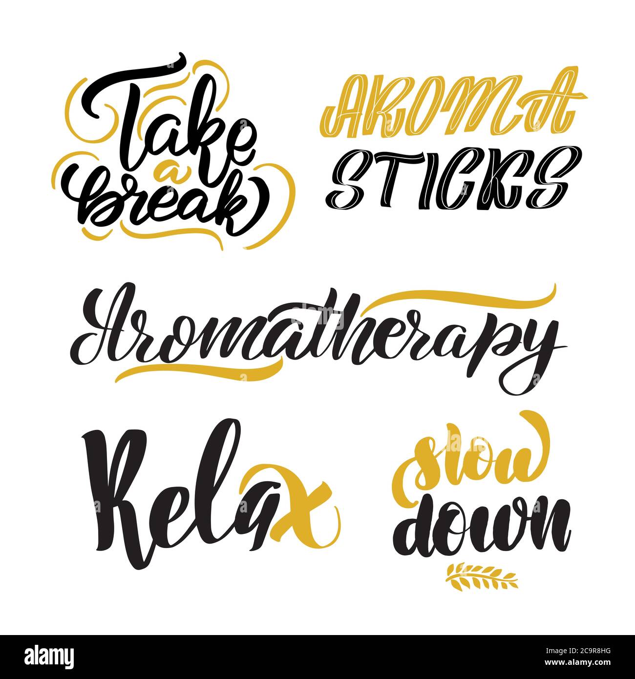 Vector calligraphy illustration isolated on white background Stock ...