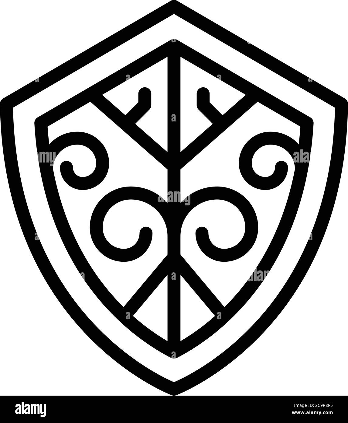 Blacksmith shield icon, outline style Stock Vector Image & Art - Alamy