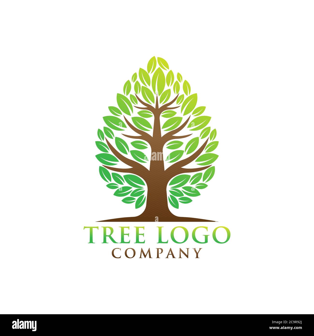 Tree Logo design vector illustration. Abstract Tree Logo vector in ...