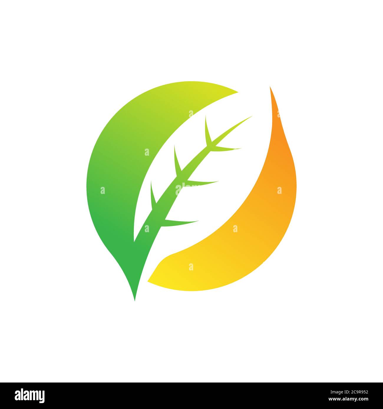 Leaf Logo design vector illustration. Abstract Leaf Logo vector in ...