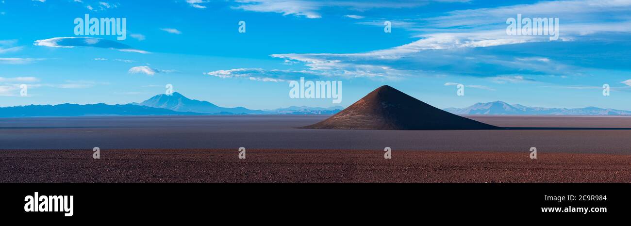Cone of Arita, in the desert landscape of the Salar de Arizaro, La Puna ...