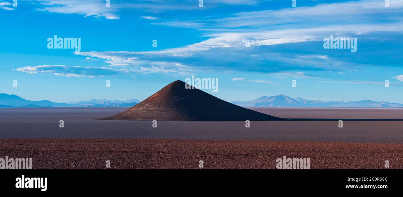 Cone of Arita, in the desert landscape of the Salar de Arizaro, La Puna ...