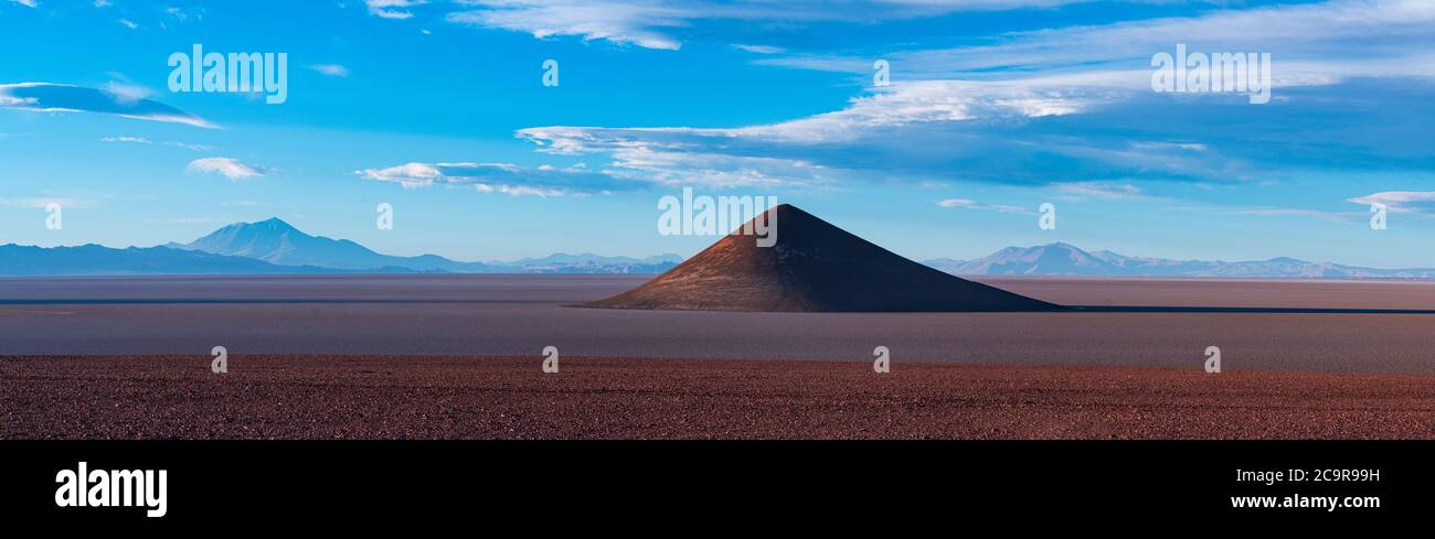 Cone of Arita, in the desert landscape of the Salar de Arizaro, La Puna ...