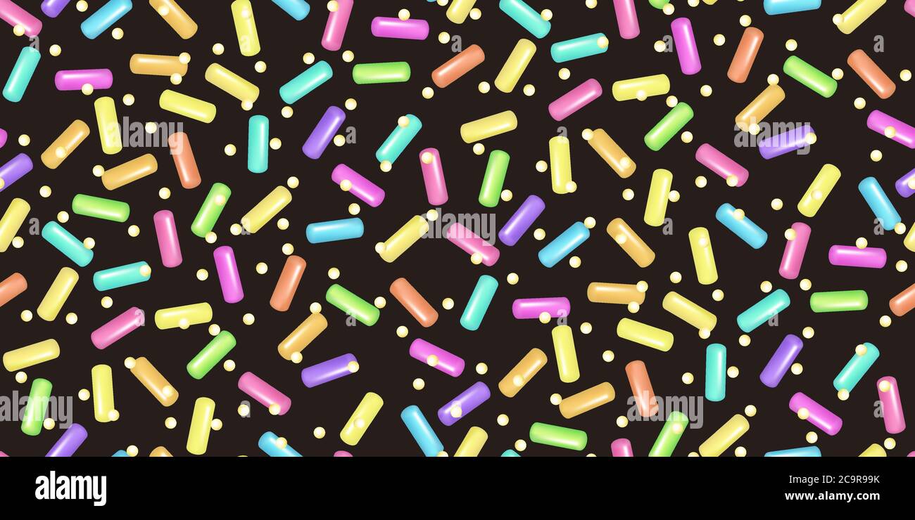 Sprinkle realistic with grains of desserts. Seamless pattern bright ...
