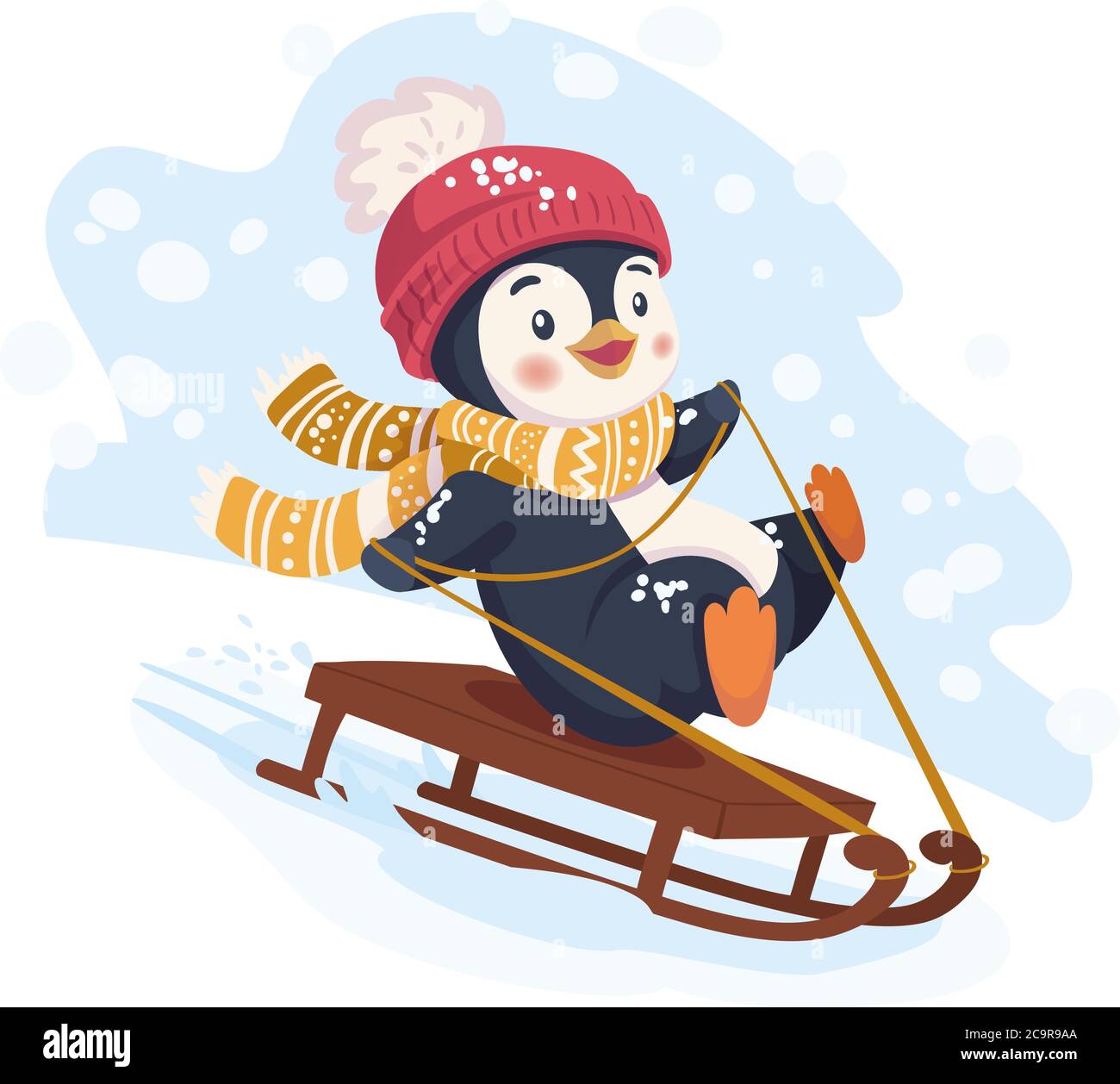 Penguin sledding hi-res stock photography and images - Alamy