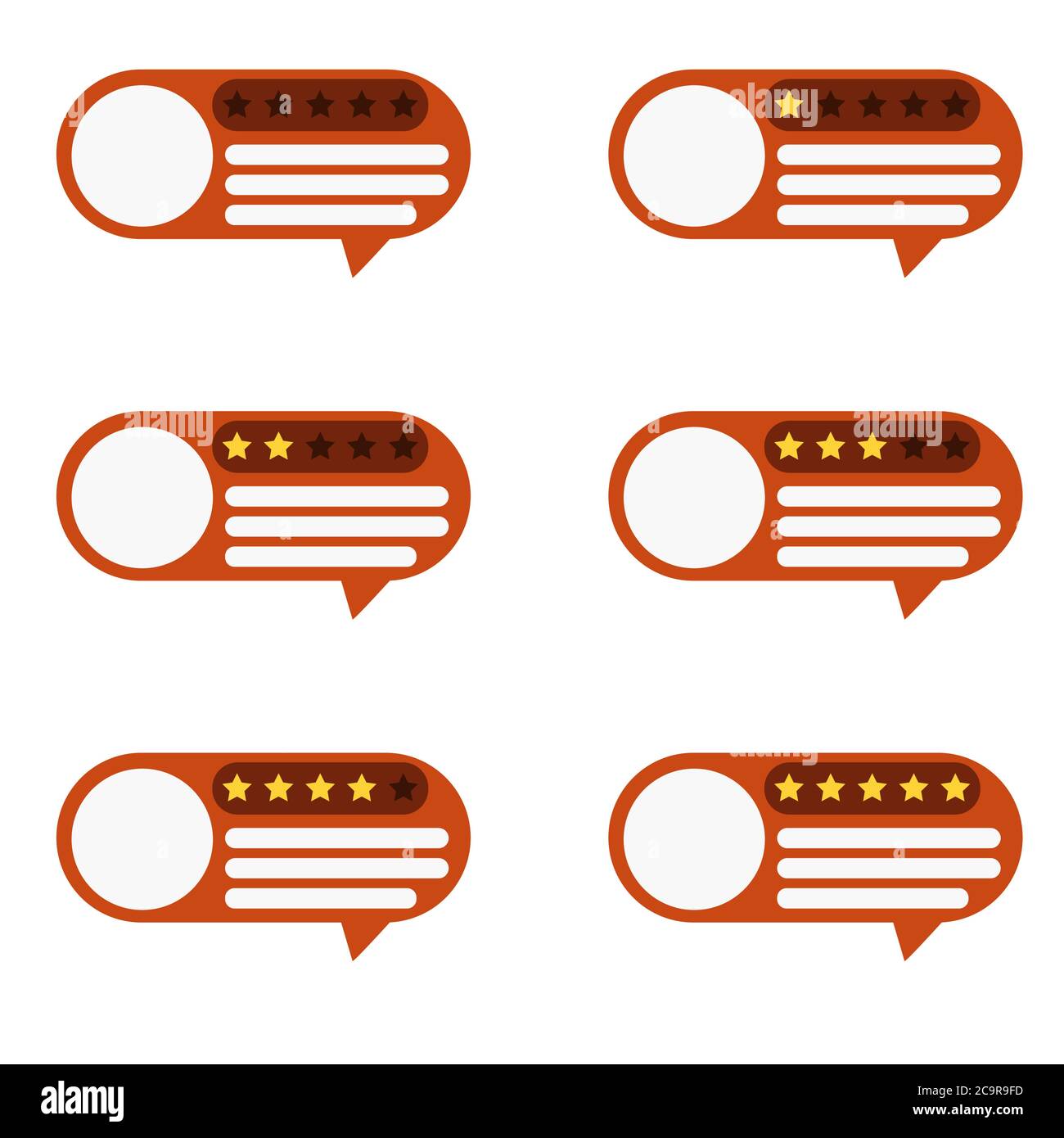 Speech bubble review with customer profile. Vector feedback review and ...