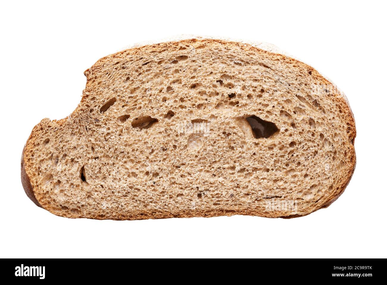 Sliced slice of bread isolated on white background. file contains ...