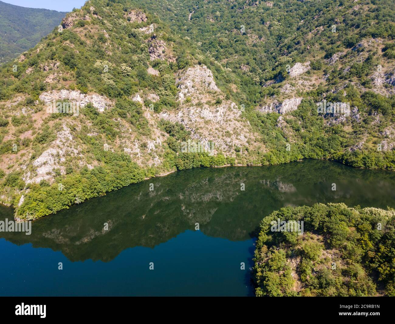Aerial view of Krichim Reservoir, Rhodopes Mountain, Plovdiv Region ...