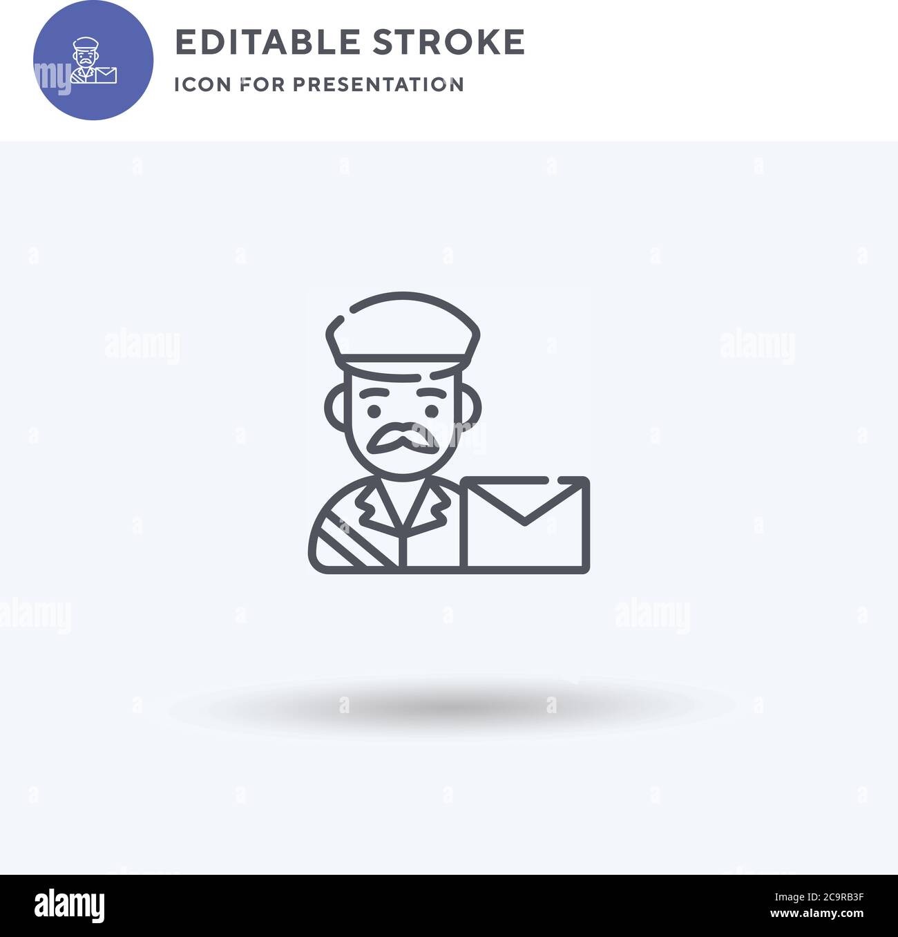 Postman icon vector, filled flat sign, solid pictogram isolated on ...