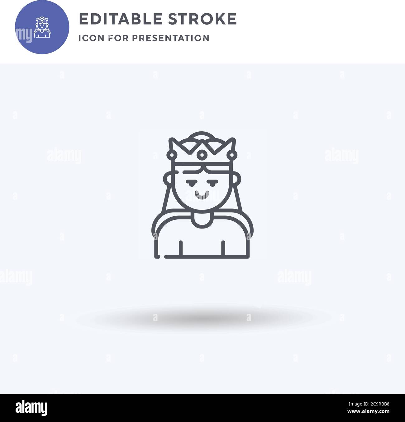 Queen icon vector, filled flat sign, solid pictogram isolated on white ...