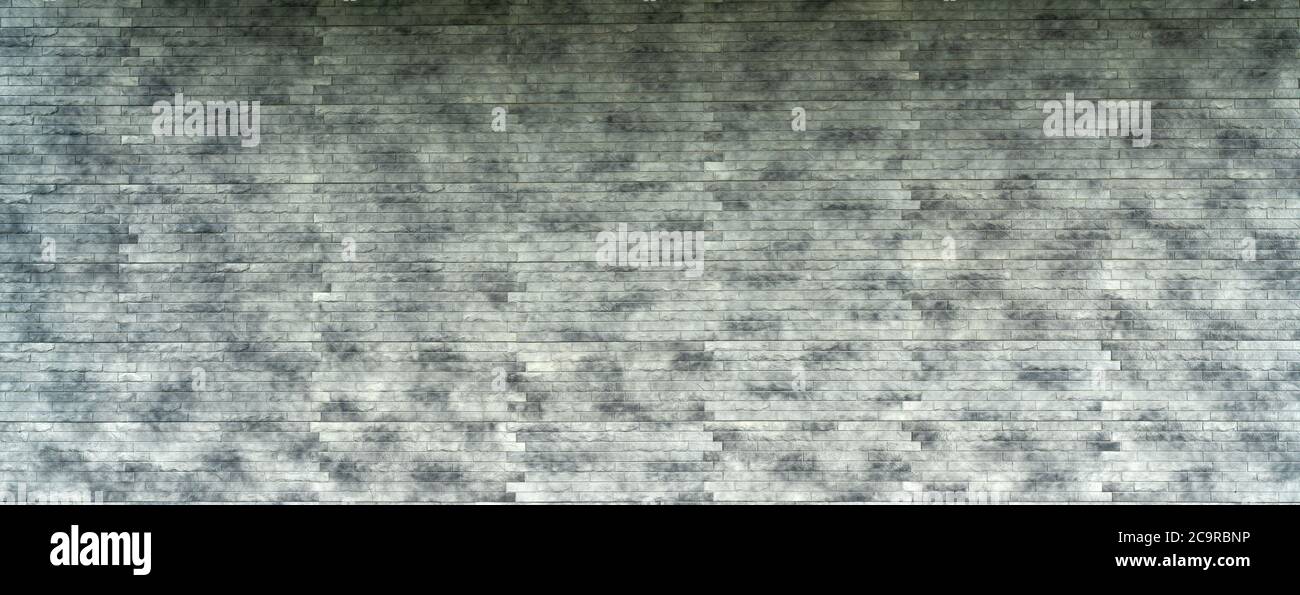 The background of the old gray brick wall for design interior and ...