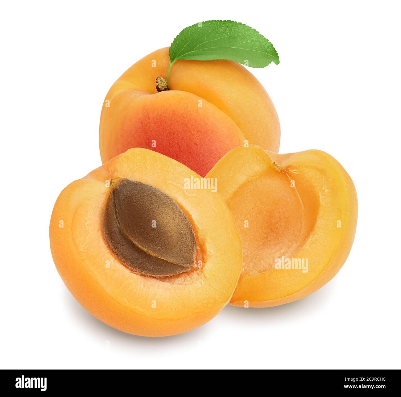 apricot fruit isolated on white background. Clipping path and full ...