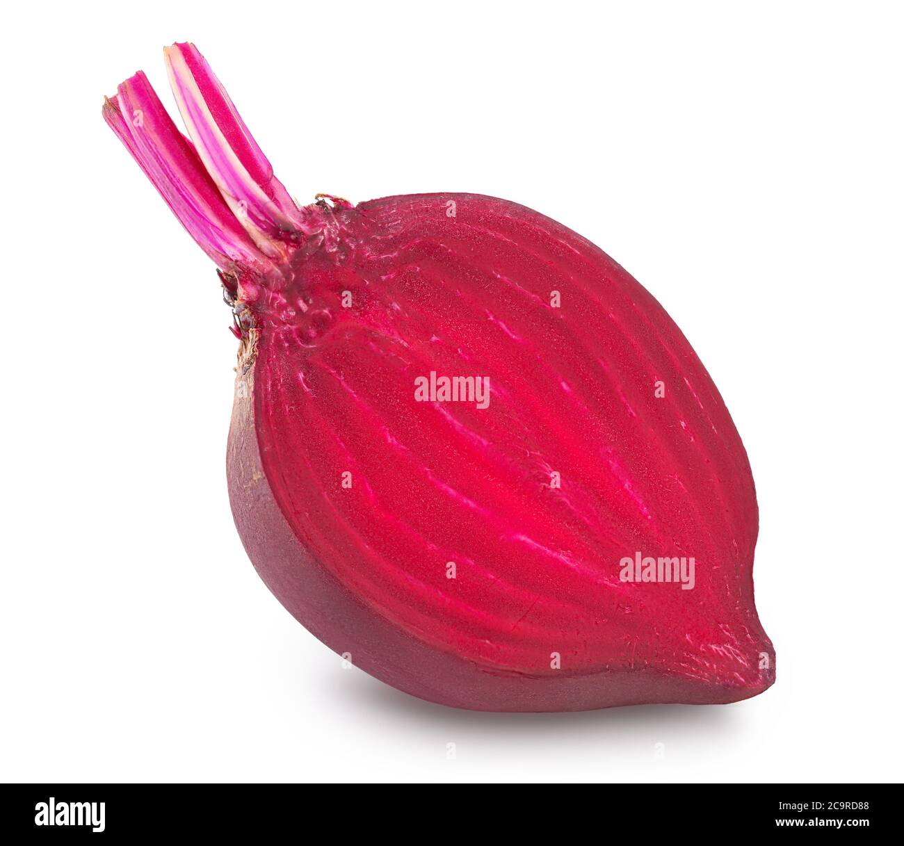beetroot half isolated on white background with clipping path and full ...