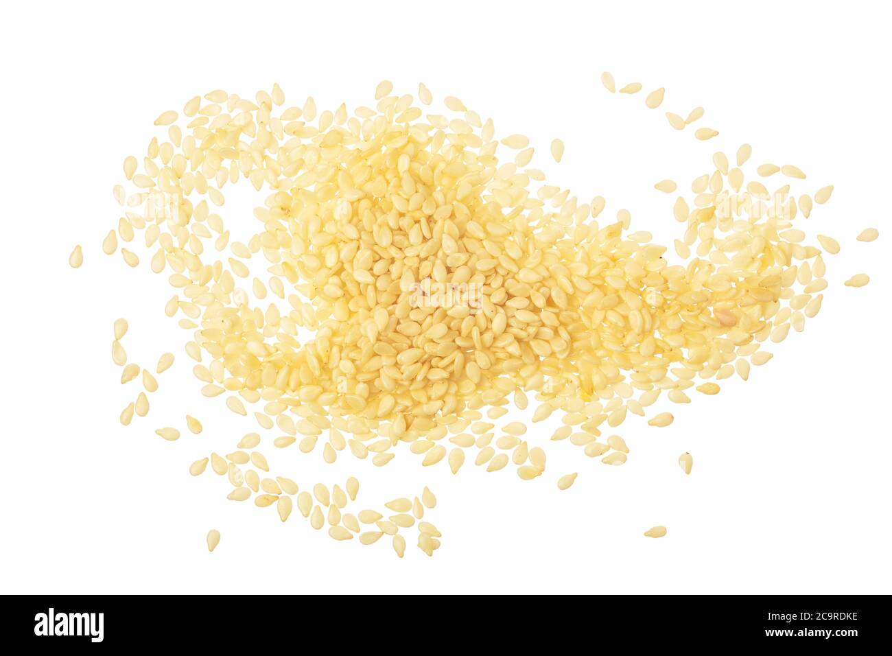 Sesame seeds isolated on white background top view. Flat lay Stock ...