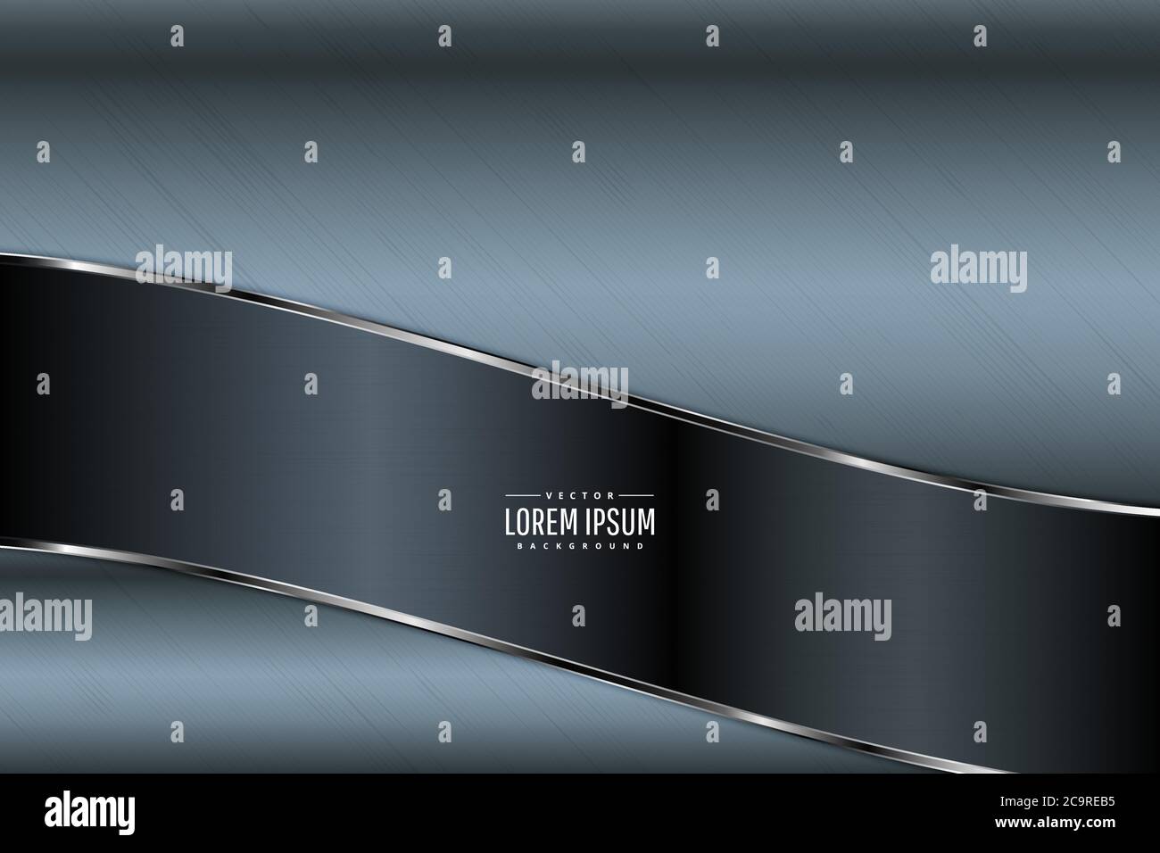 Metallic background.Elegant of blue and silver glossy with lines ...