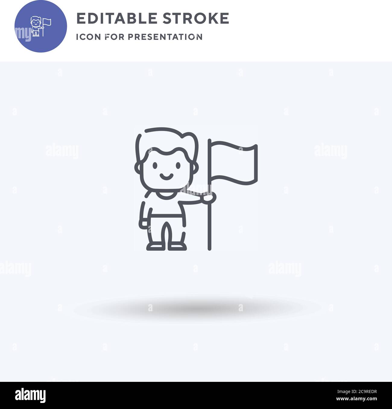 Red Flag icon vector, filled flat sign, solid pictogram isolated on ...