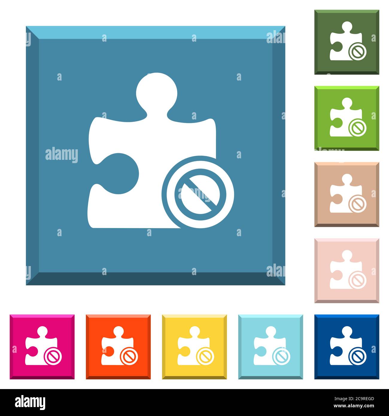 Plugin disabled white icons on edged square buttons in various trendy ...