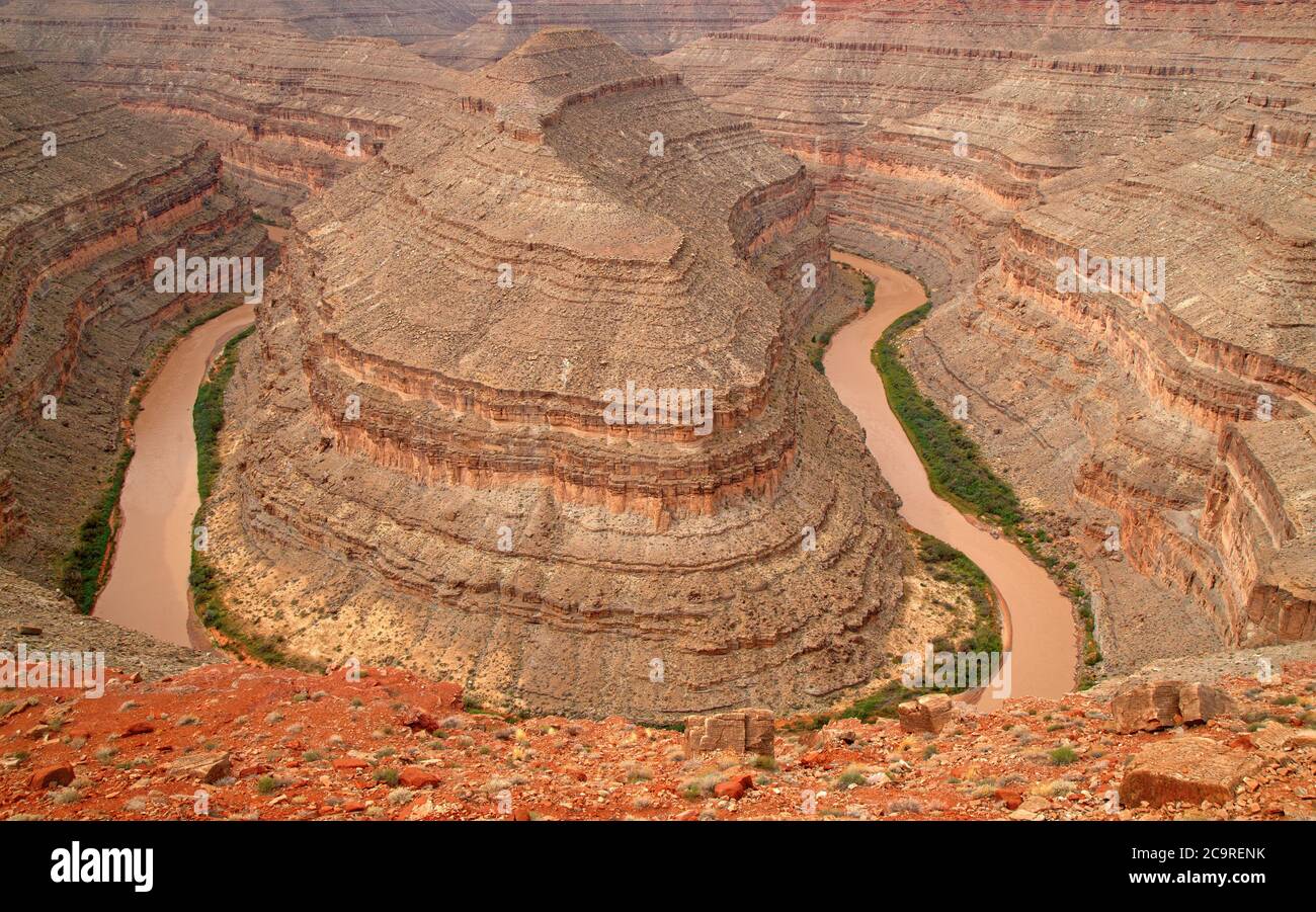 Goosenecks on the san juan river hi-res stock photography and images ...