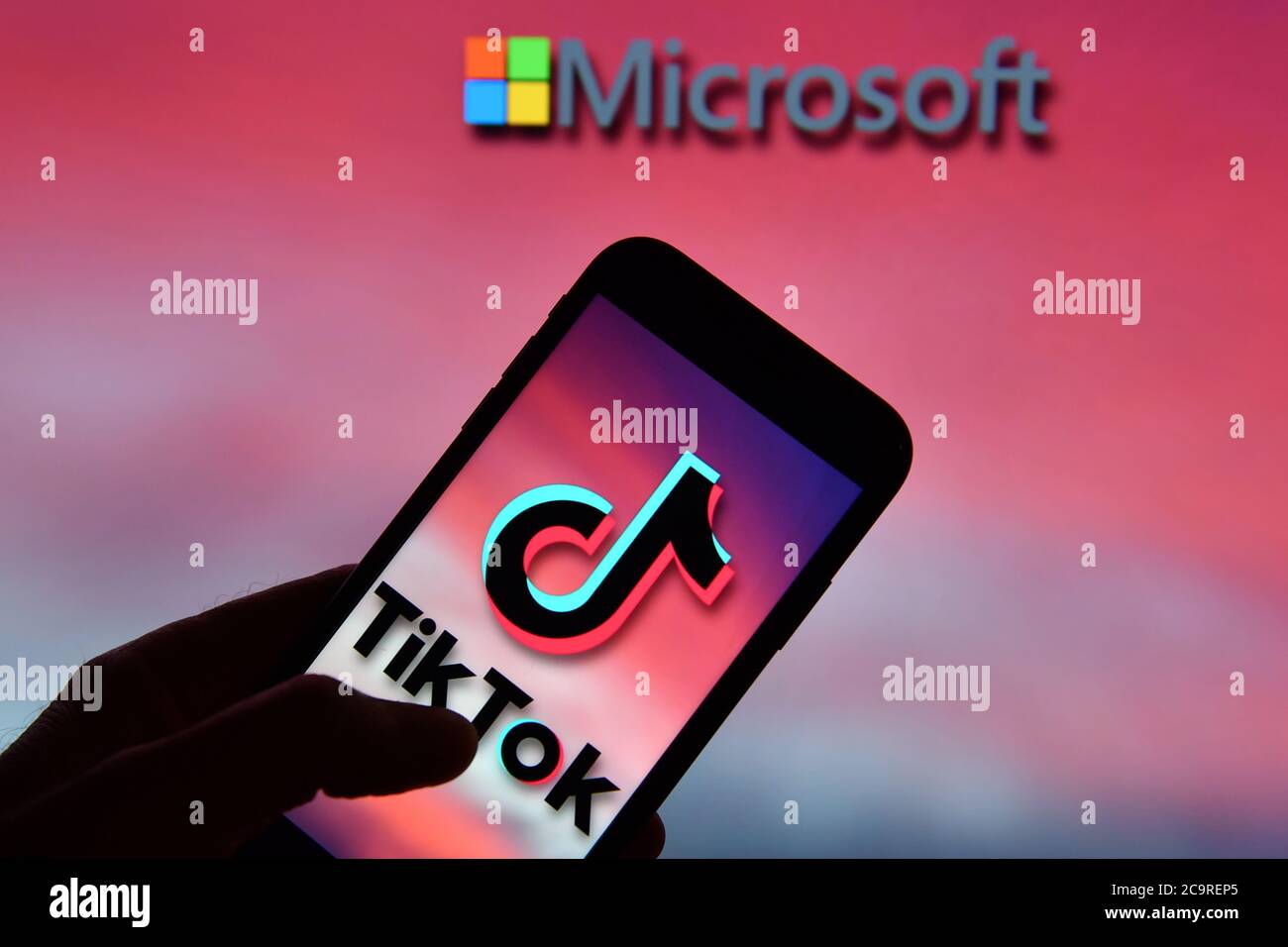 Munich, Deutschland. 02nd Aug, 2020. TikTok themed image. Microsoft ...