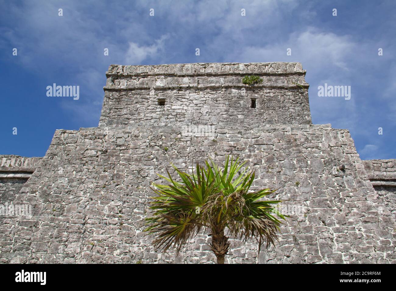 Ruins of the Mayan fortress and temple near Tulum, Mexico Stock Photo ...