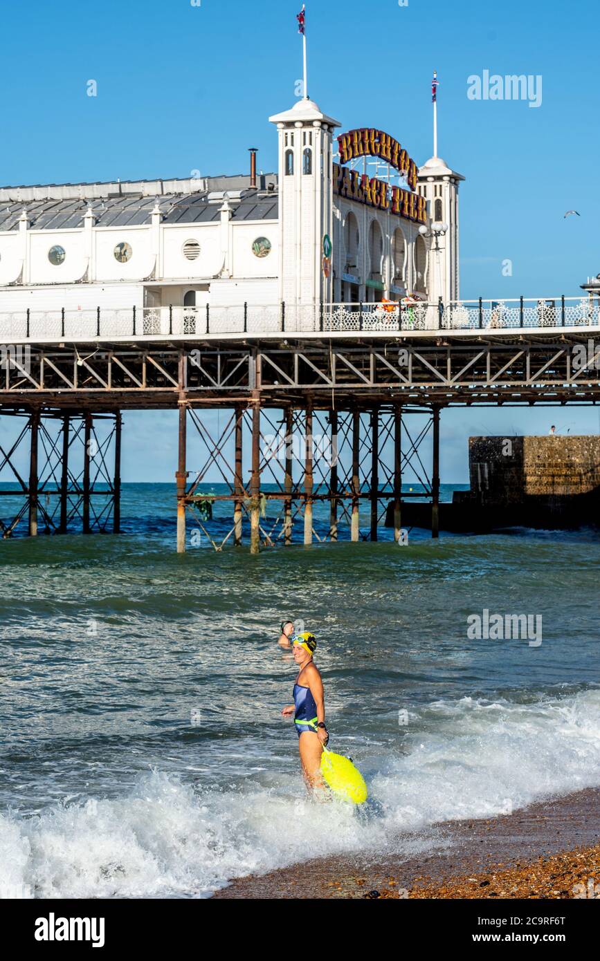 Brighton morning swimmers hi-res stock photography and images - Alamy