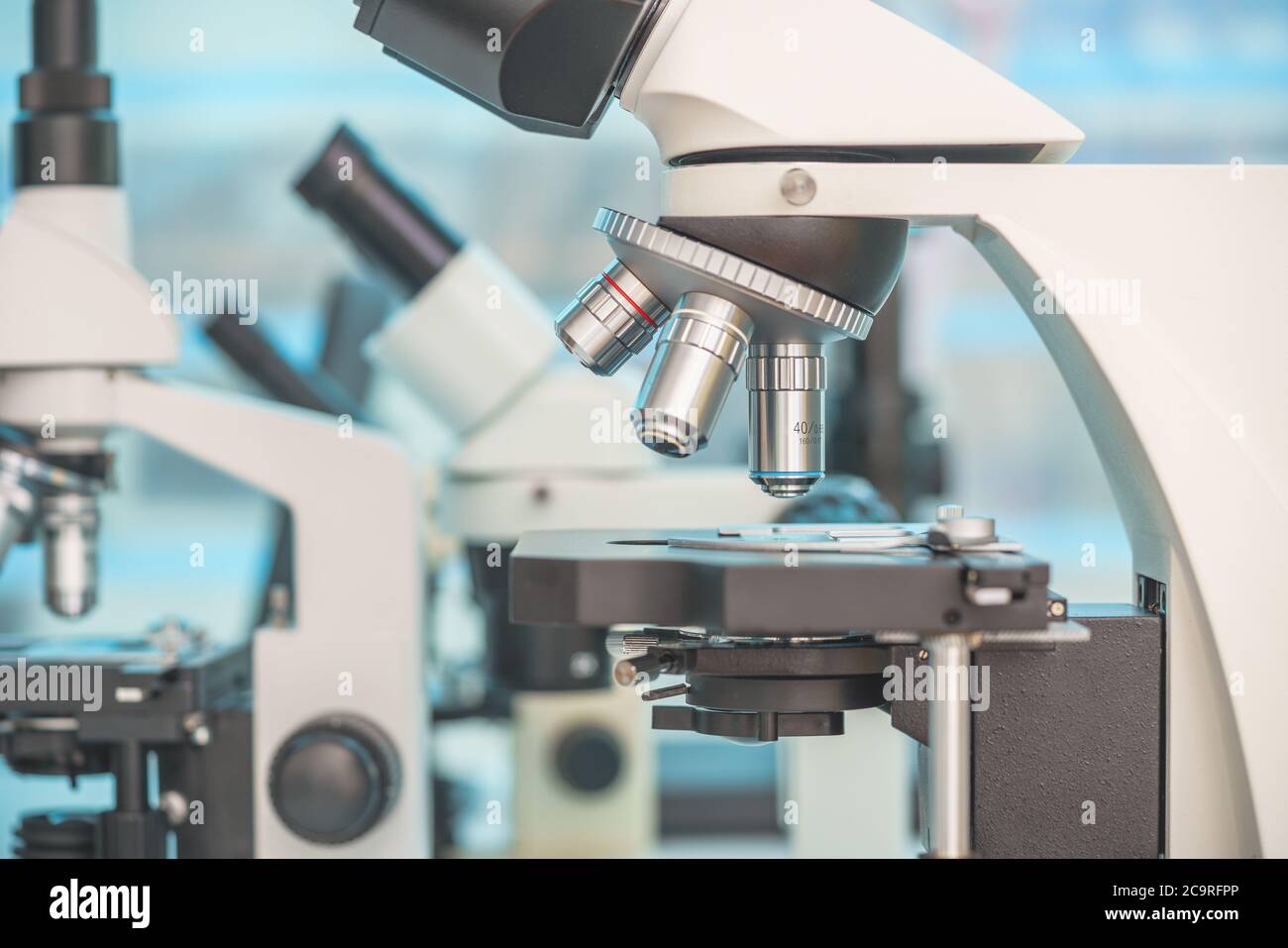 Scientific optical microscope in the laboratory Stock Photo - Alamy