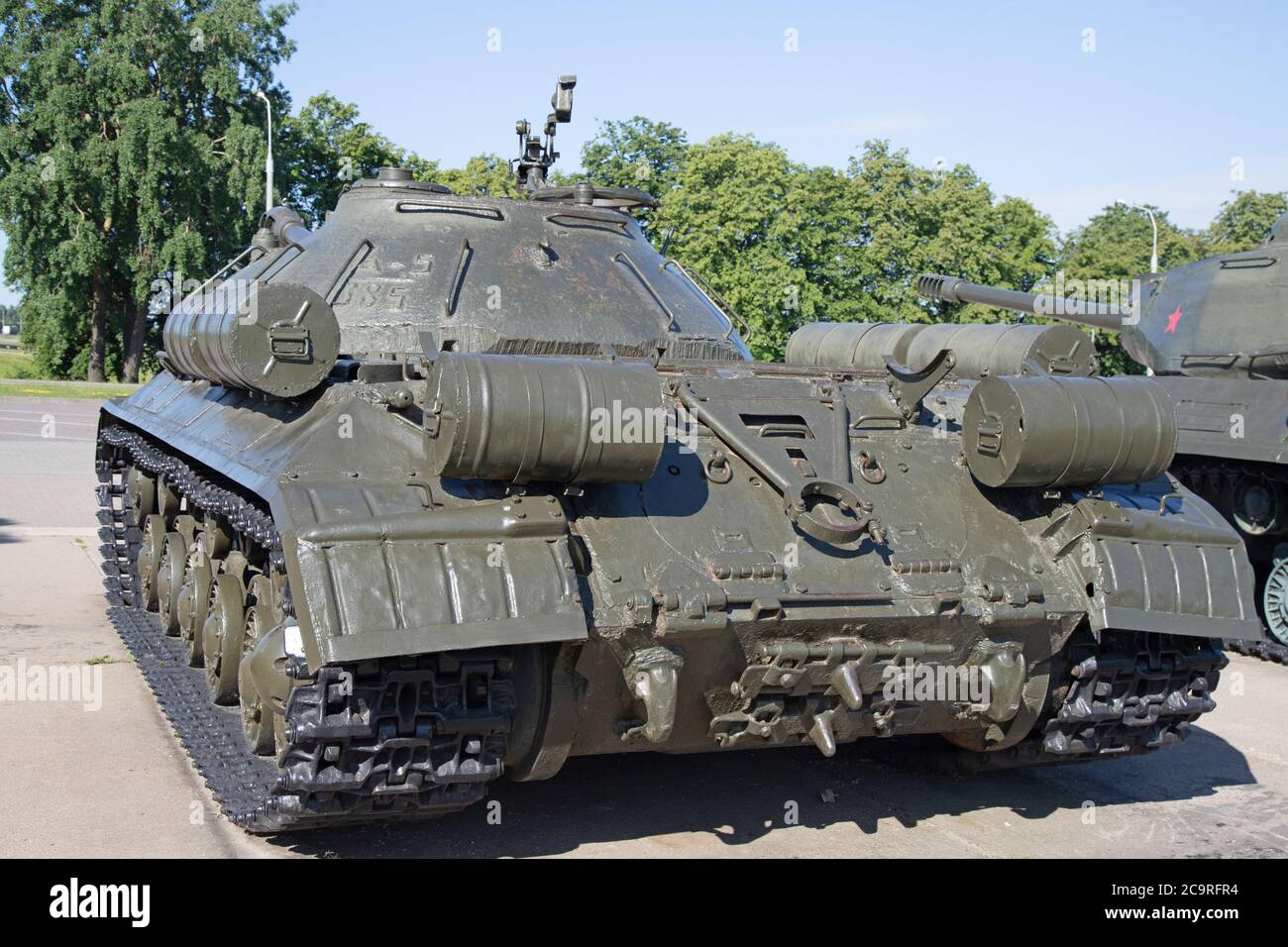 Soviet tank on the demonstration Stock Photo - Alamy