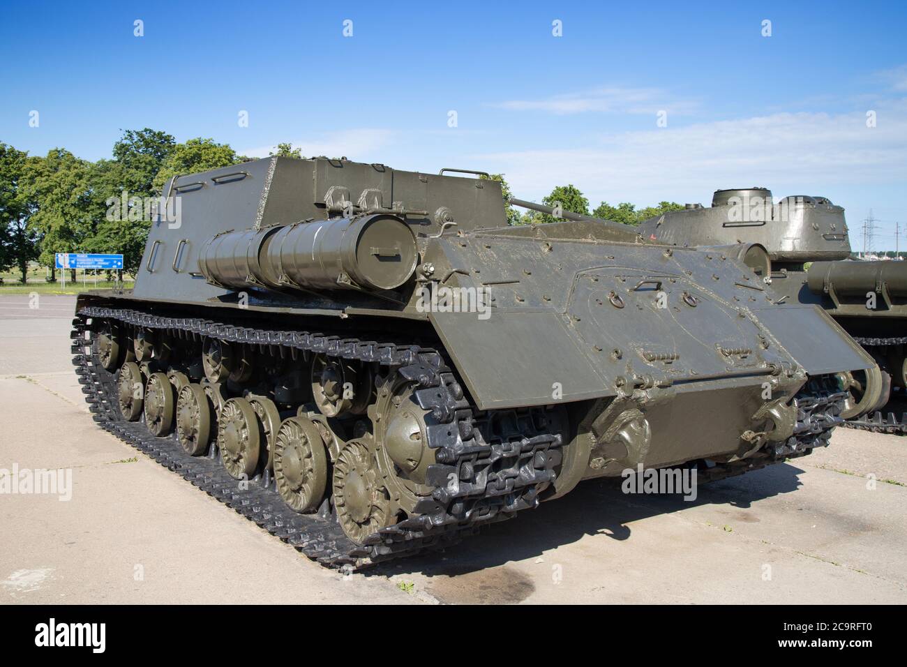 Soviet tank on the demonstration Stock Photo - Alamy