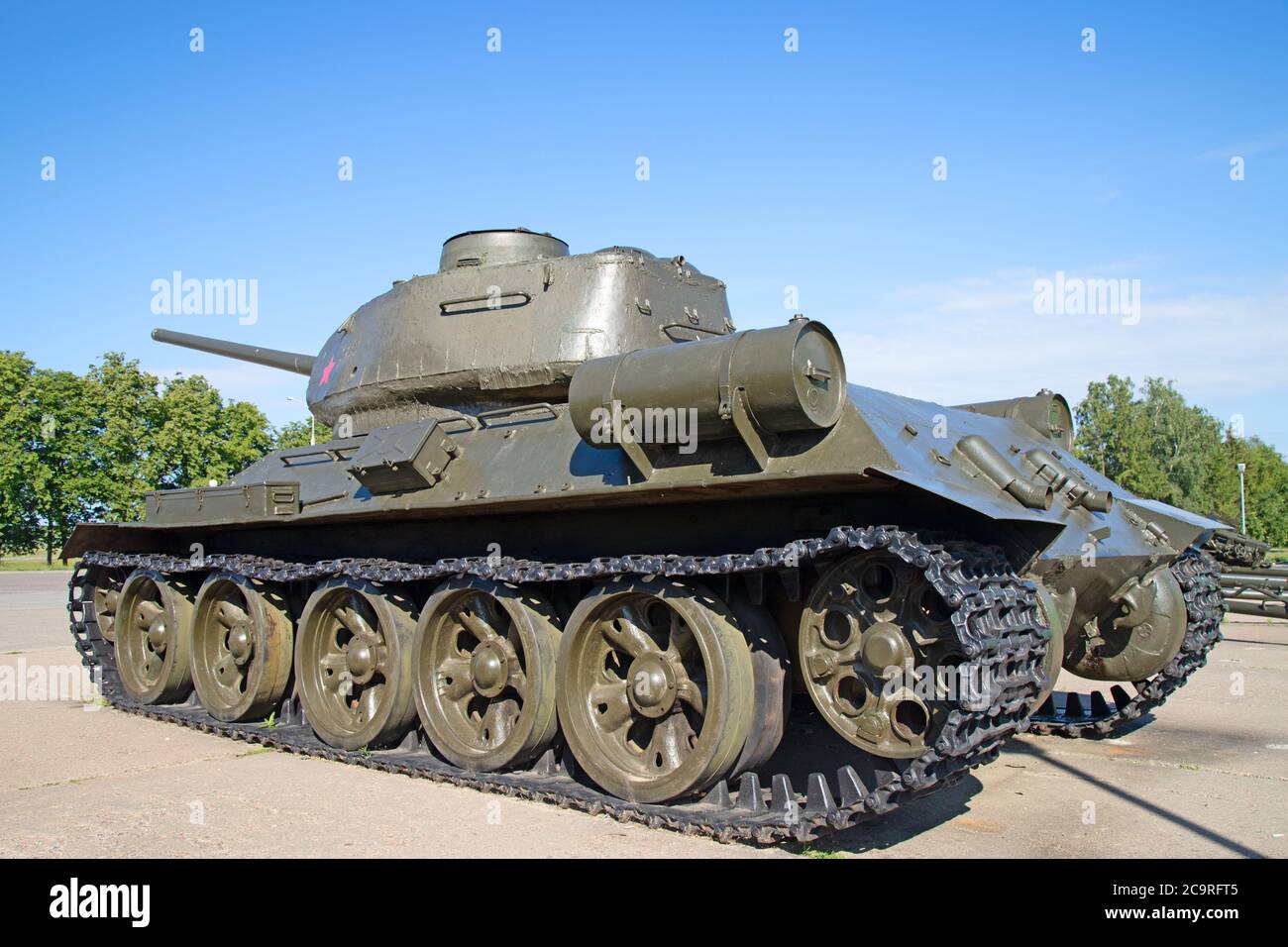 Soviet tank on the demonstration Stock Photo - Alamy