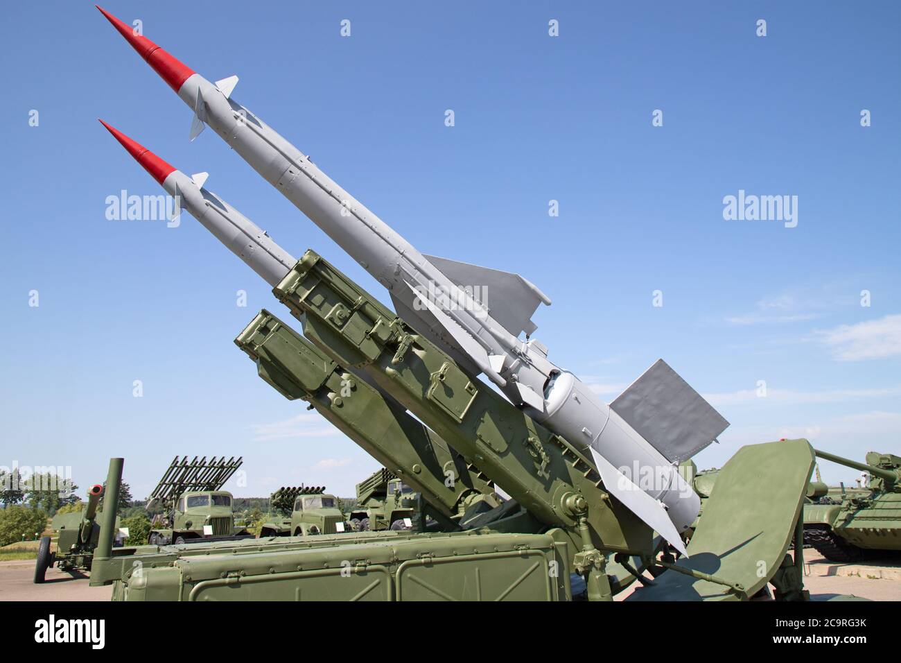 Soviet surface-to-air anti aircraft systems on the military exhibition ...