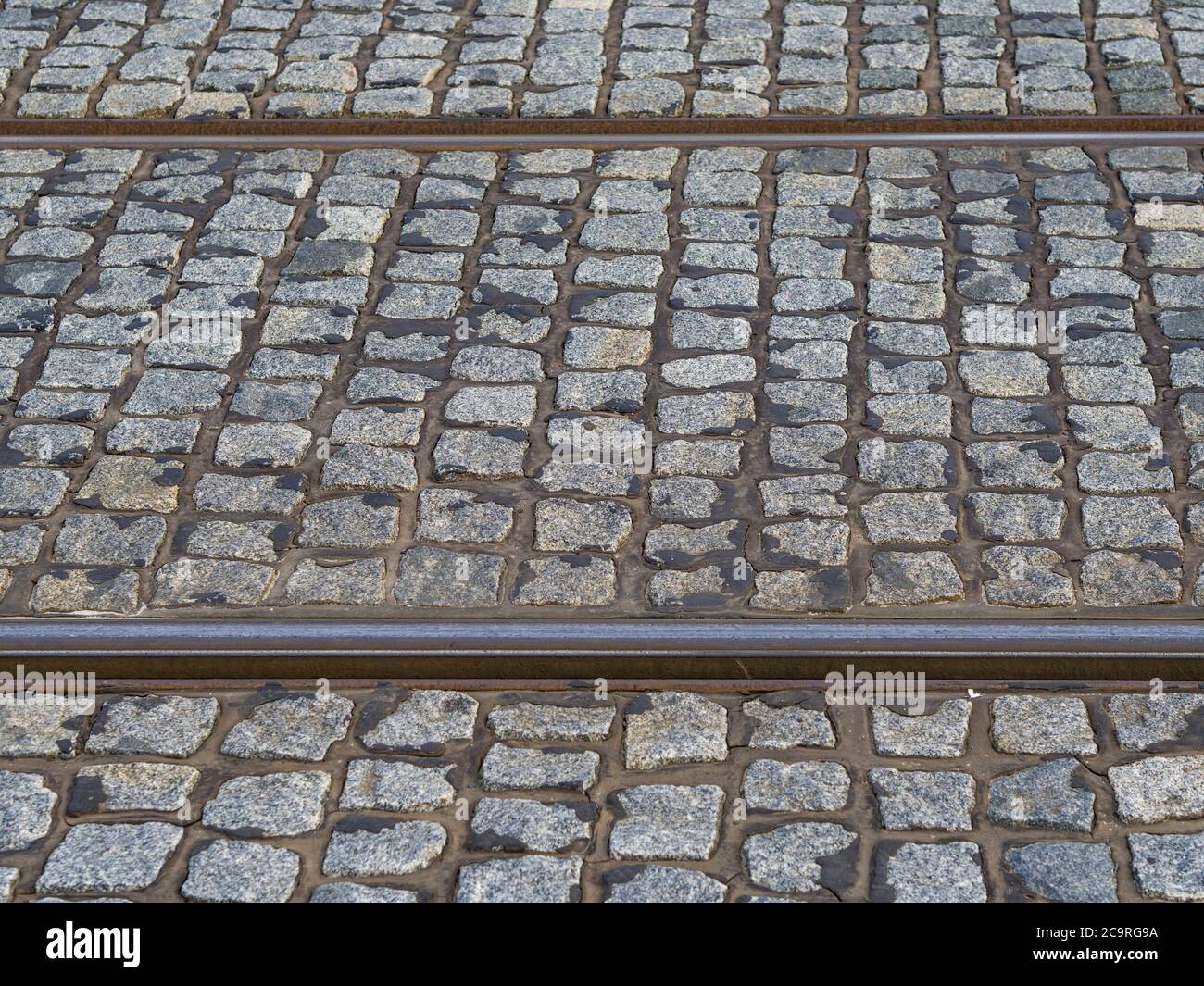 Tram track railway tram cobble stone hi-res stock photography and ...