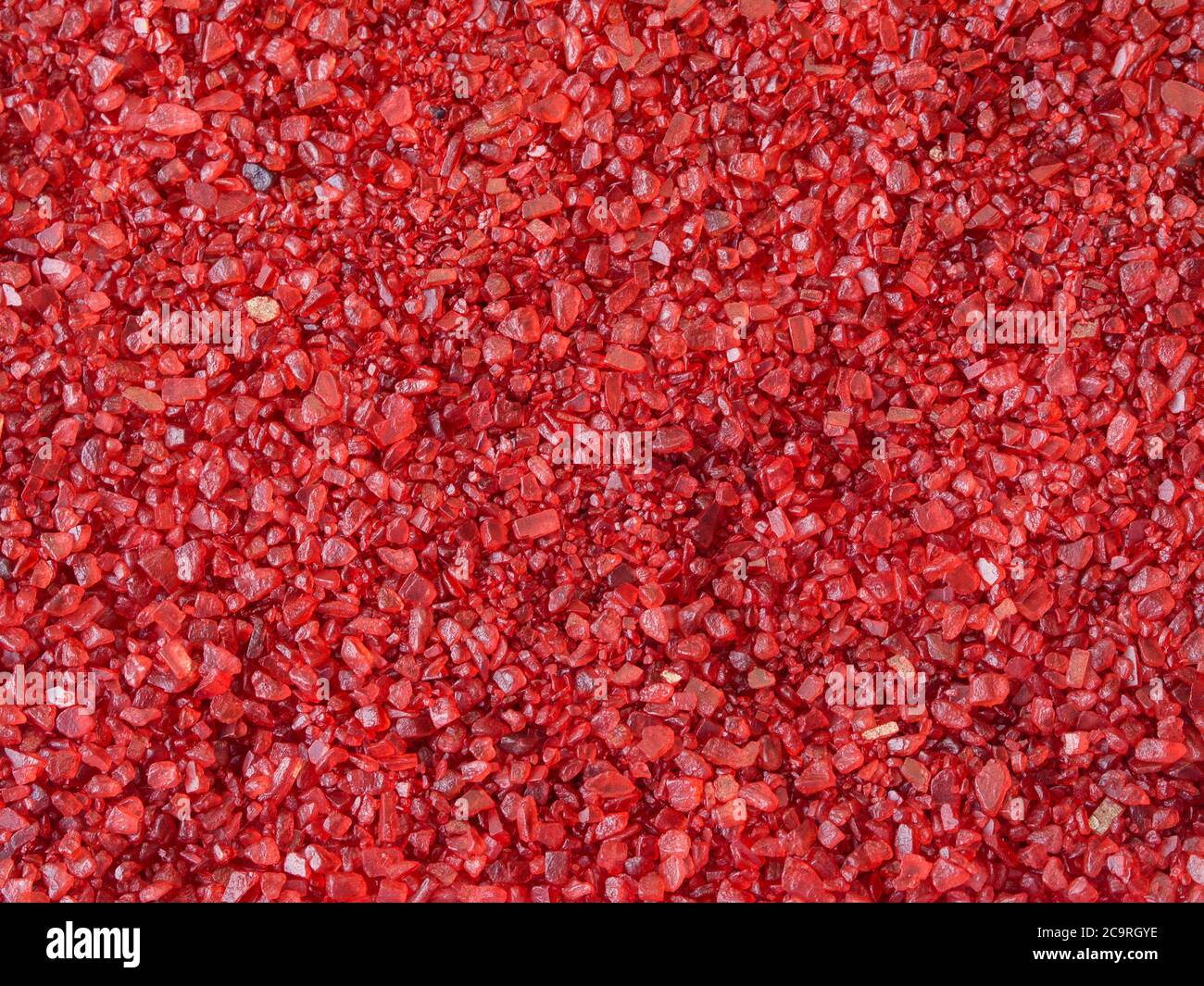 bright shiny red crystals bath salt natural red abstract background ...