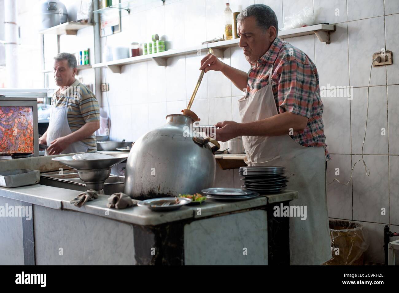 Cairo, Egypt. April 10th 2018 Mashed fava beans known as Fuul ...