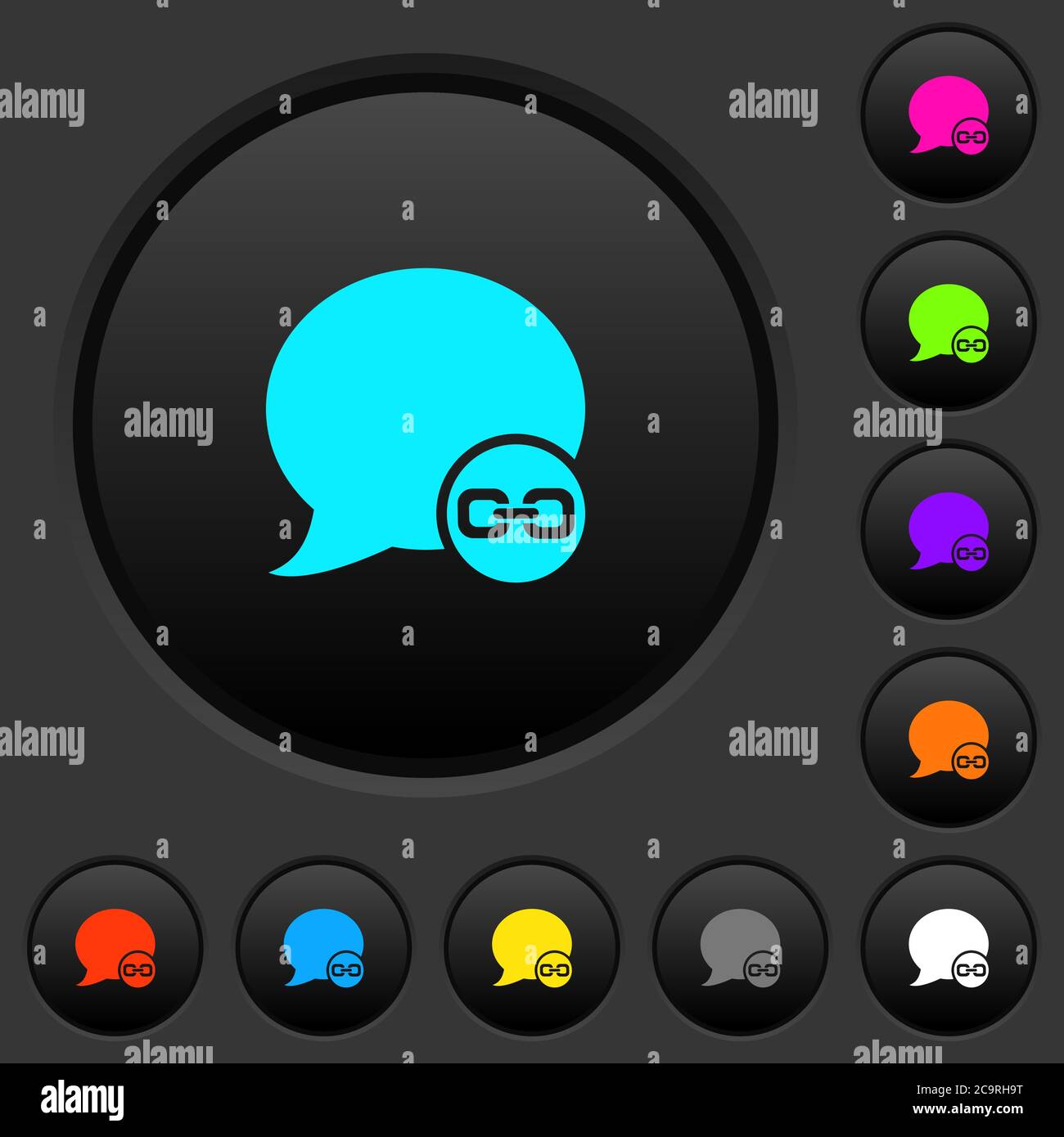 Blog comment attachment dark push buttons with vivid color icons on ... Blog comment attachment dark push buttons with vivid color icons on ...