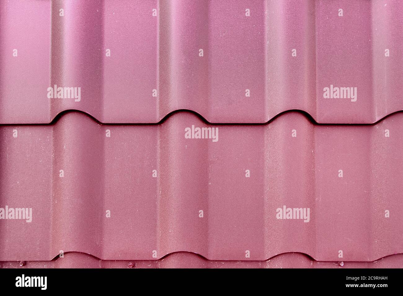 Metal tile roof background, texture close up Stock Photo - Alamy